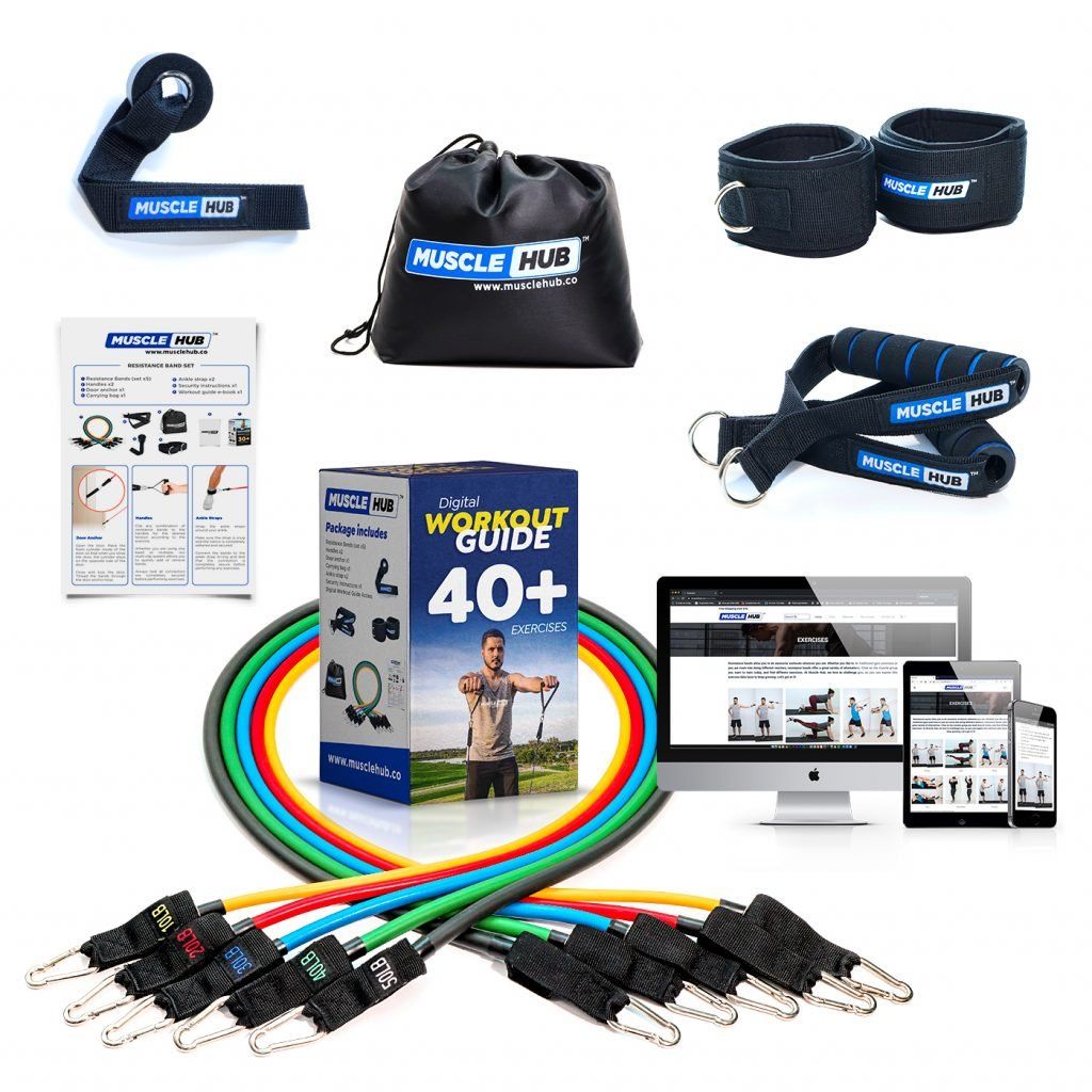 Premium Muscle Hub 11 PCS Resistance Bands Set – Muscle Hub